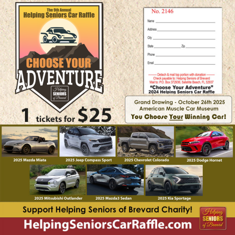 Individual 2025 Car Raffle Ticket | Helping Seniors